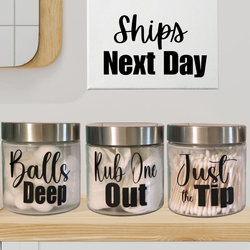 Funny Bathroom Jars - Etsy