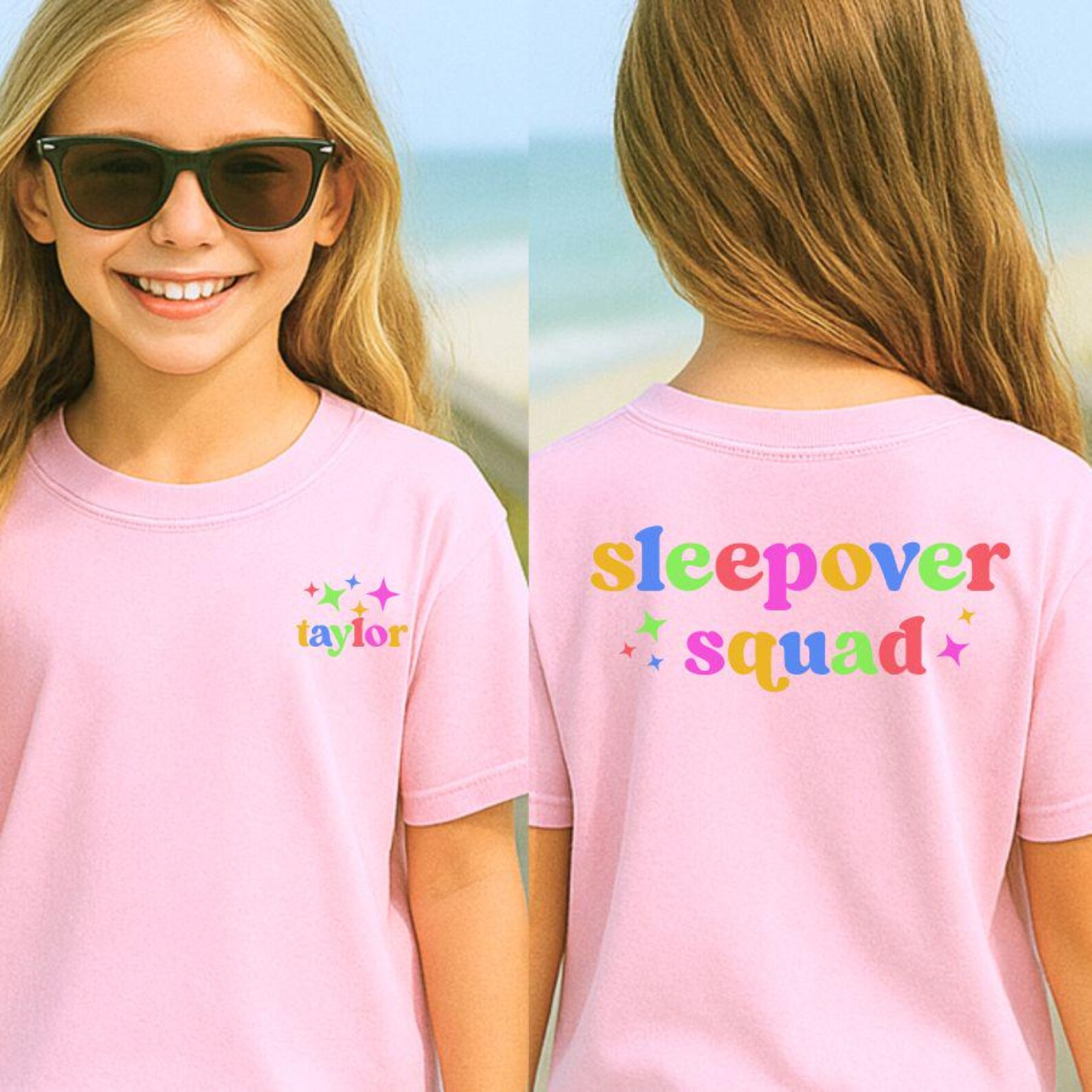 6th Birthday Girl Squad Tshirt for Girl Sleepover Party Favor Custom ...