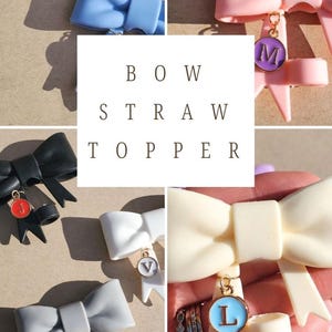 Bow Straw Topper Tumbler Accessory Gift for Teen Coquette Birthday ...