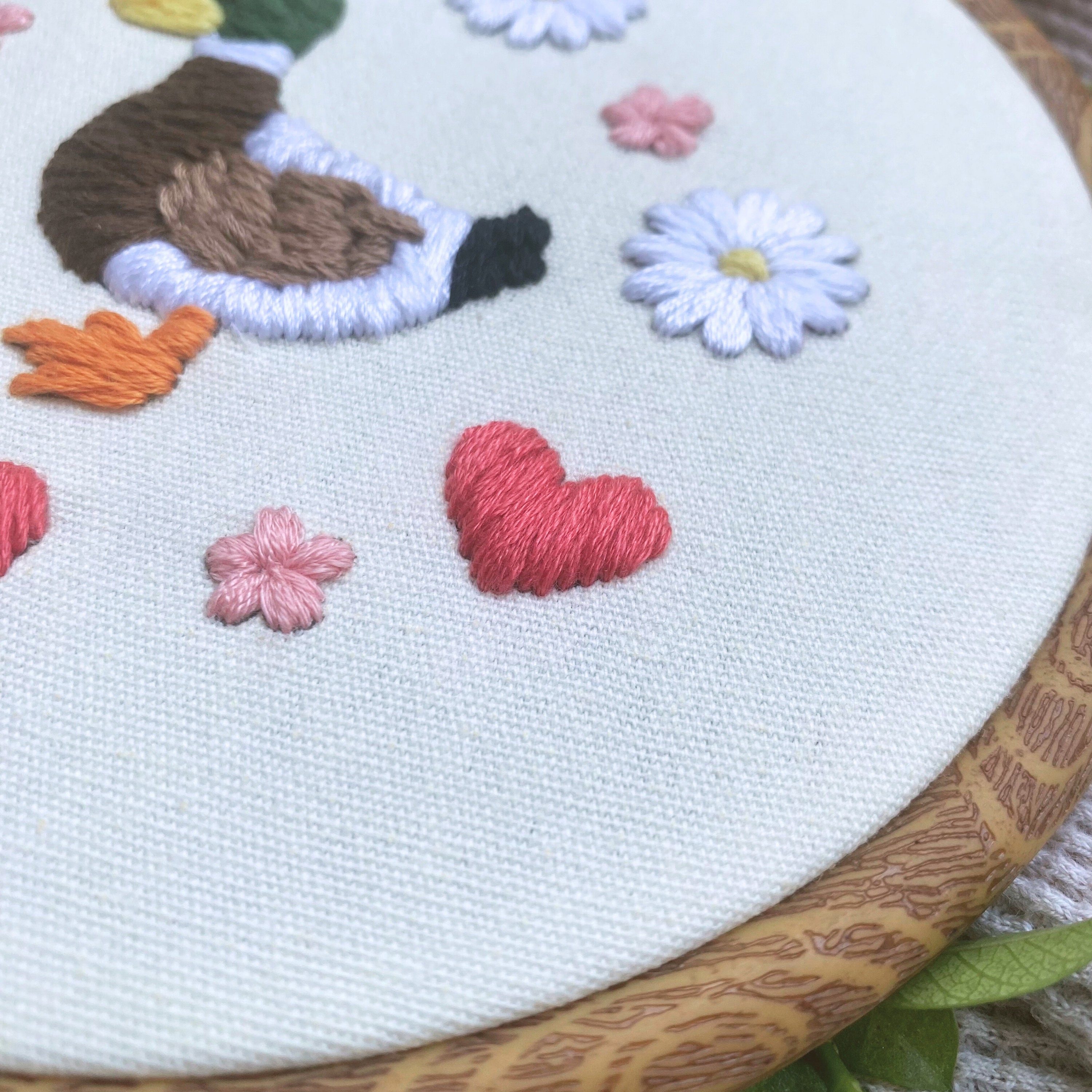 Flowery Duck Hand Embroidery Pattern | Instant Digital Download | Step ...