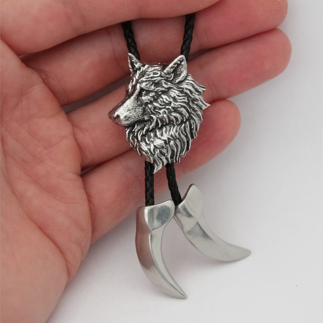 Bolo Tie Noble Wolf Ameriacan Tie Wolf Head I Love Wolves Jewelry ...