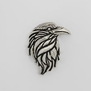Pewter Badge Raven Gothic Handmade Brooch Raven Style I Love Ravens ...