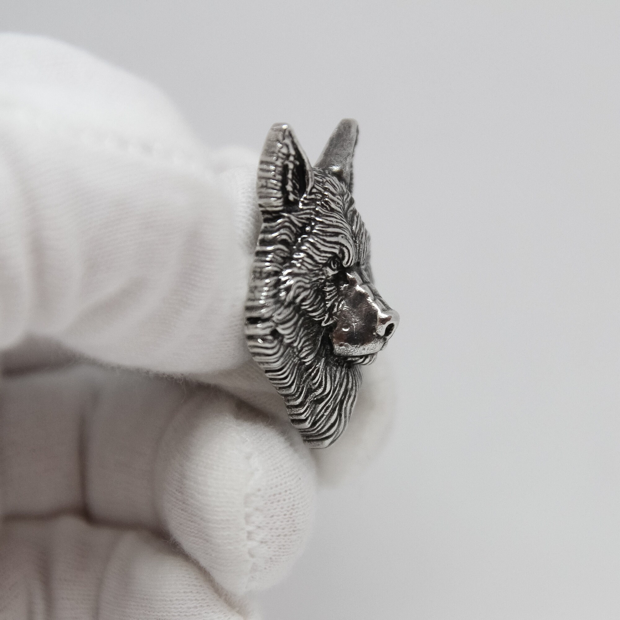 Pewter Pin Wolf Leader Metal Badge Wolf Head Handmade Brooch - Etsy