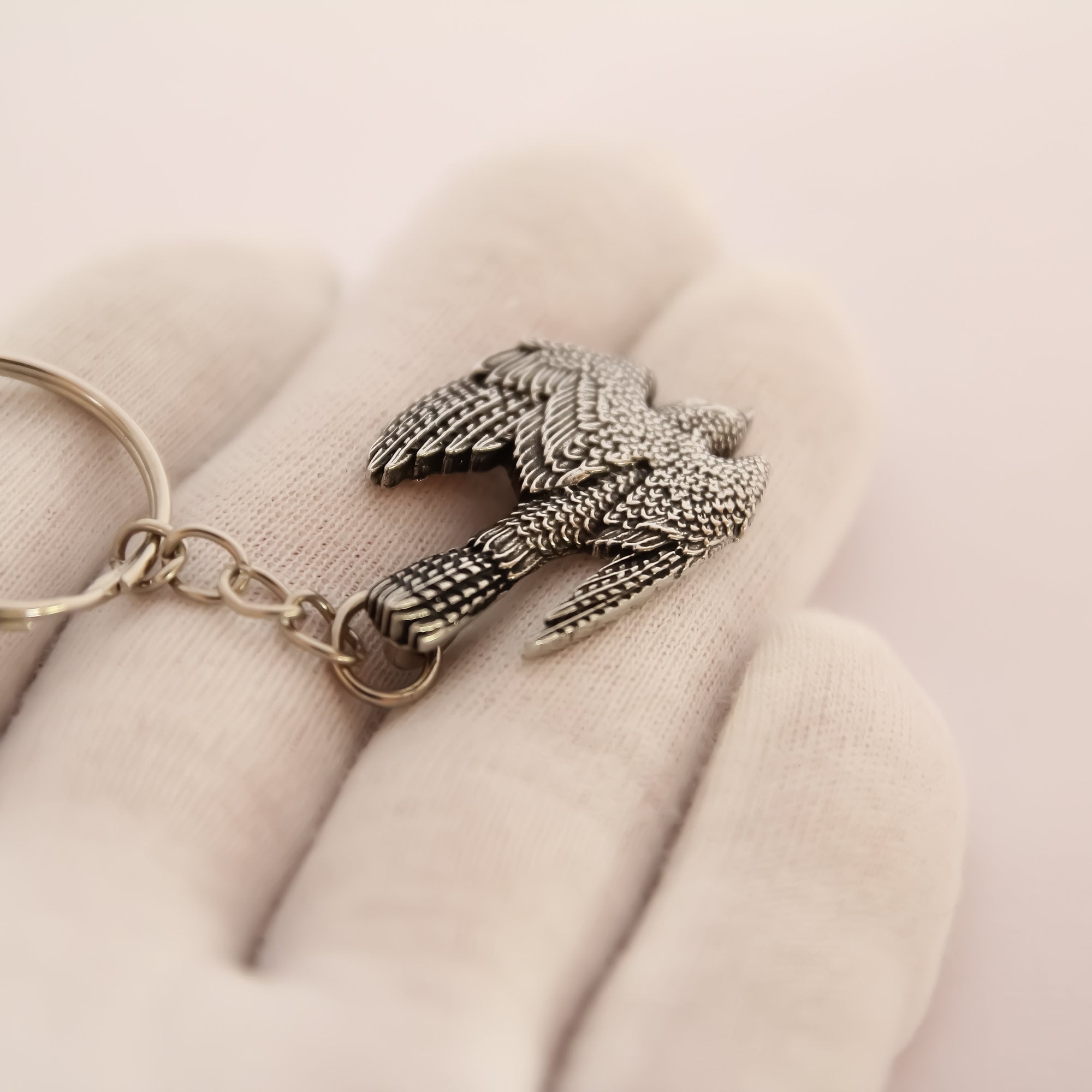 Relief Keychain Peregrine Falcon Metal Keyring Falcon Pendant Wilije - Etsy