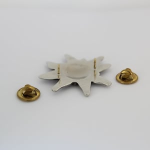 Large Brooch Edelweiss Handmade Pin Edelweiss Pewter Brooch Edelweiss ...