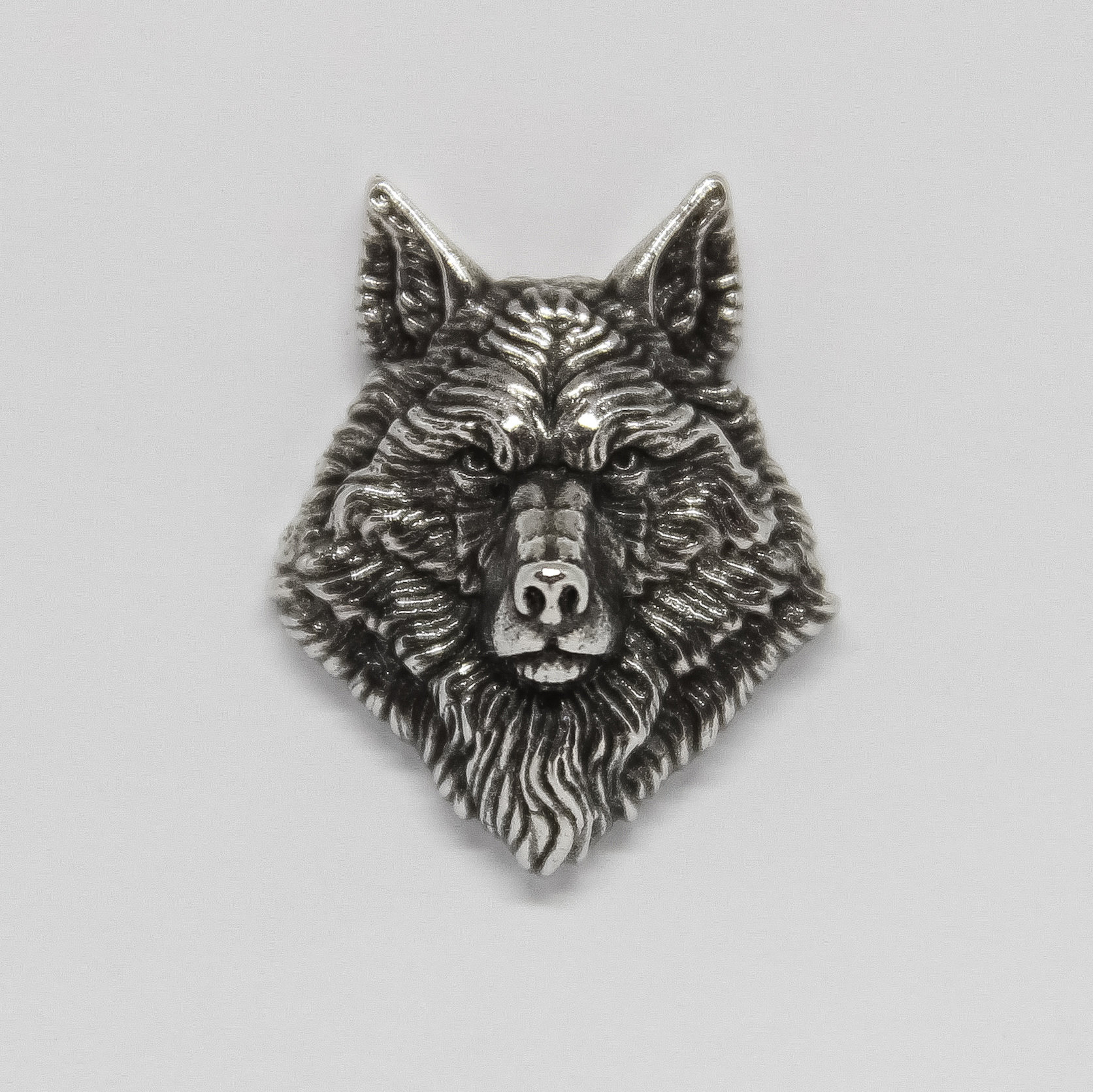 Pewter Pin Wolf Leader Metal Badge Wolf Head Handmade Brooch - Etsy