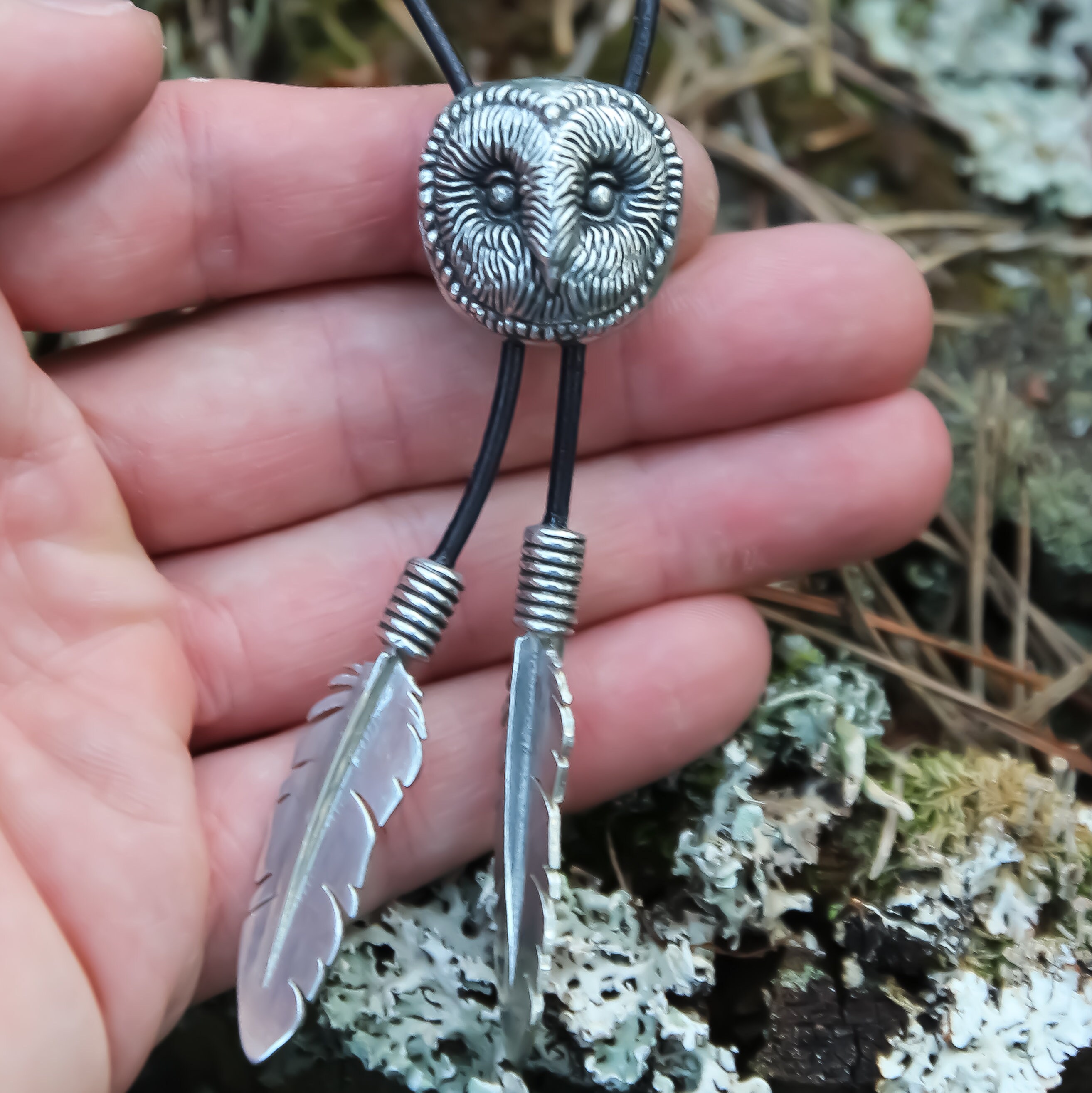 Wonderful Bolo Tie Barn Owl Fine Indian Tie Owl Jewelry I Love - Etsy