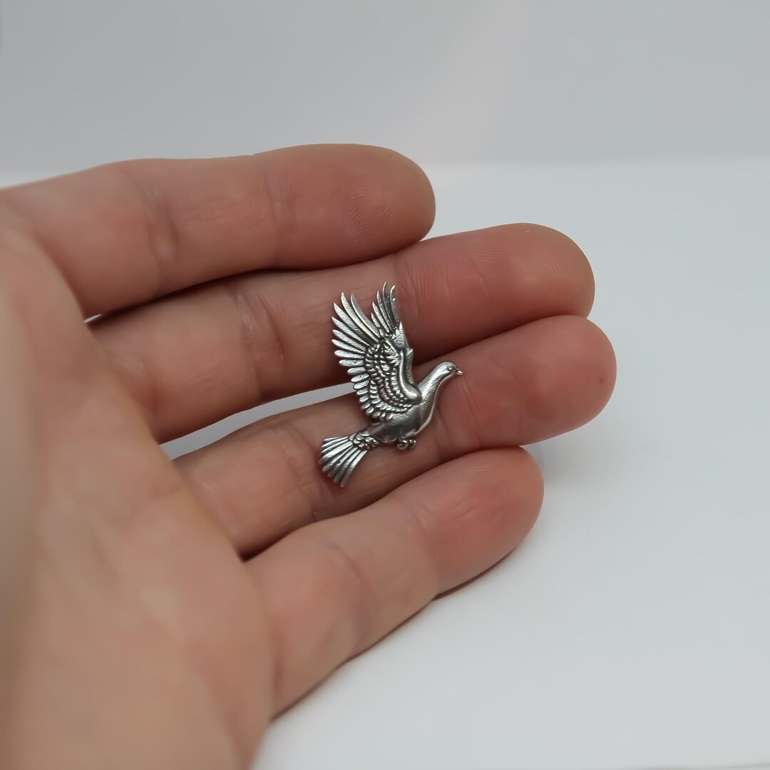 Metal Badge Pigeon Handmade Brooch Dove Pewter Pin Pigeon Jewelry ...