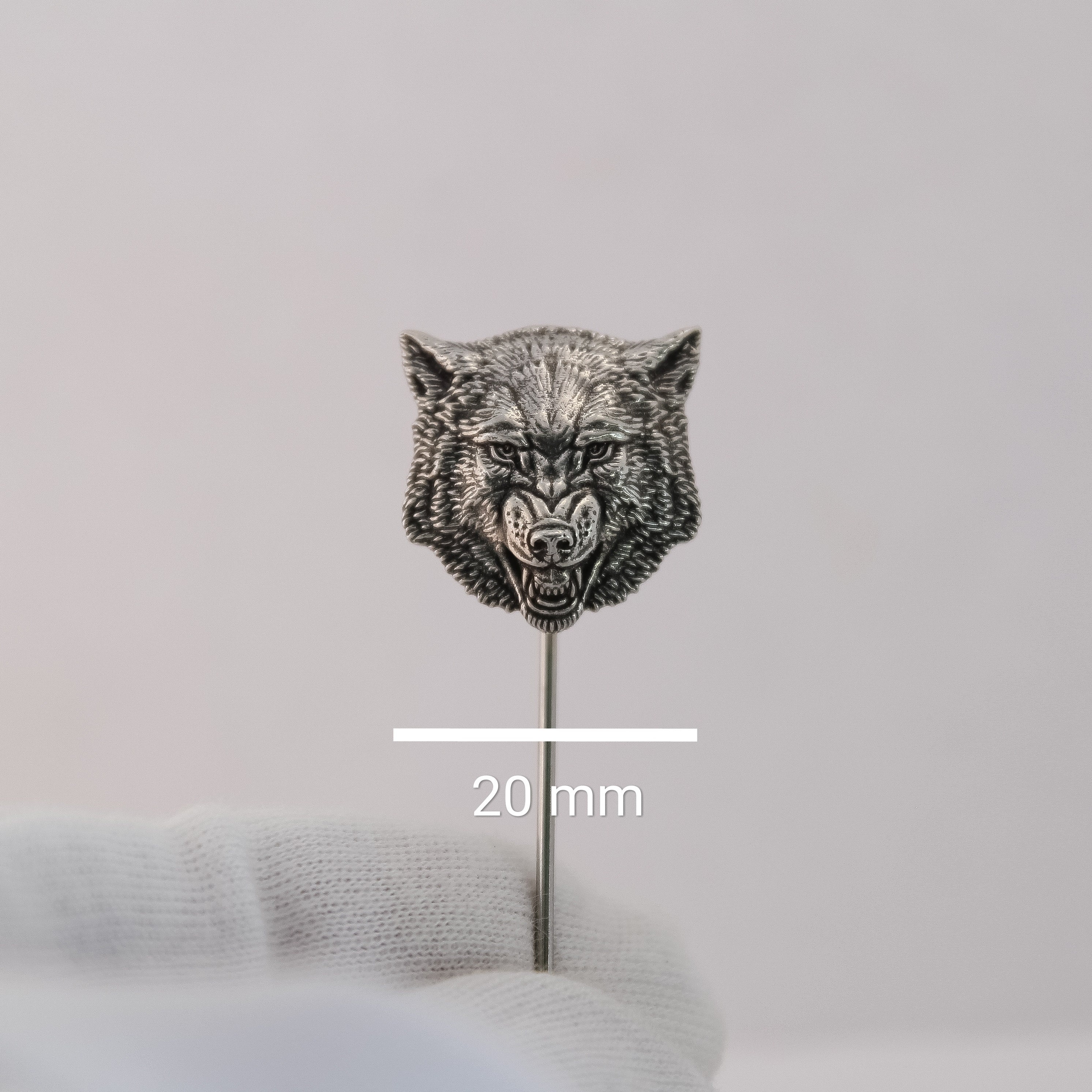 Lapel Pin Angry Wolf Stick Brooch Wolf Grinning I Love Wolves Wilije - Etsy