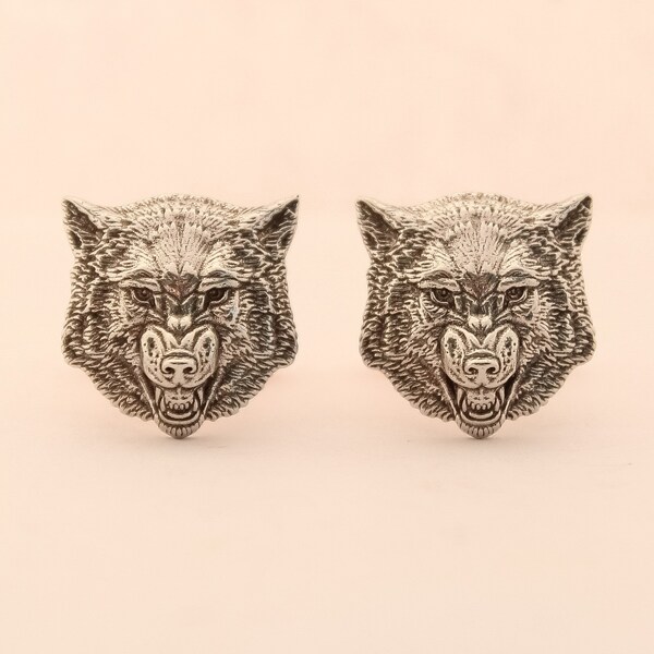 Wolf Cufflinks - Etsy