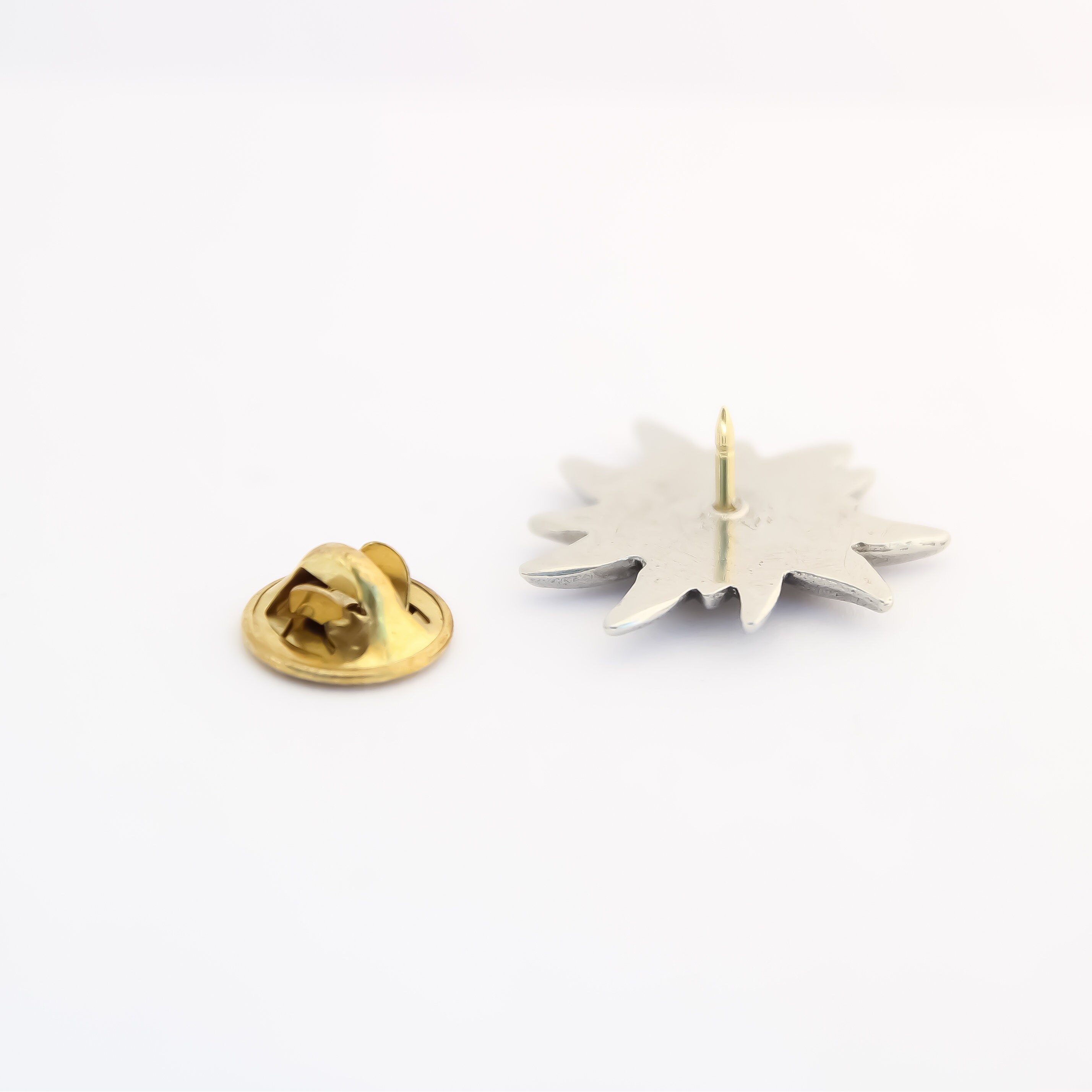 Elegant Pin Edelweiss Light Pewter Brooch Flower Edelweiss Jewelry ...