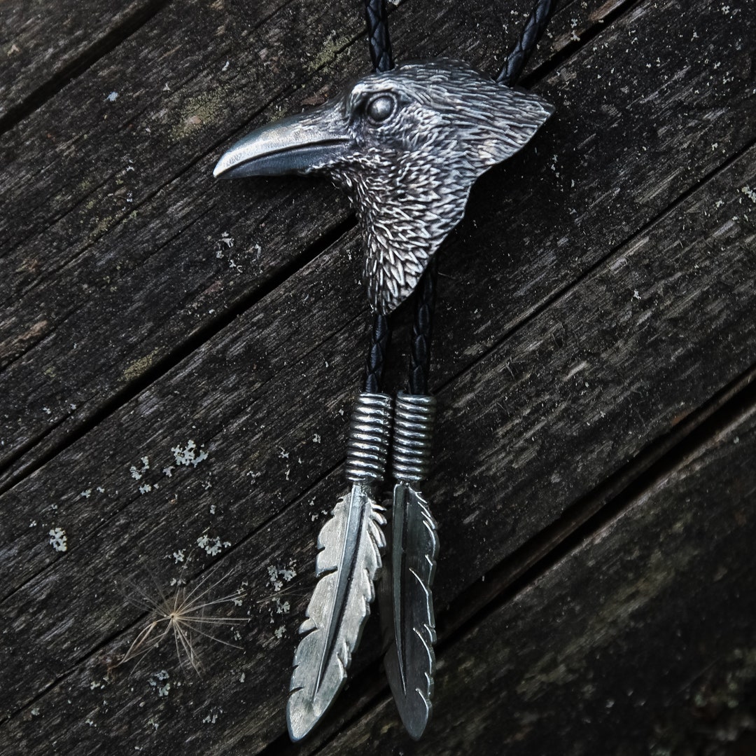 Original Bolo Tie Raven American Tie Raven Head Indian Tie Wilije - Etsy