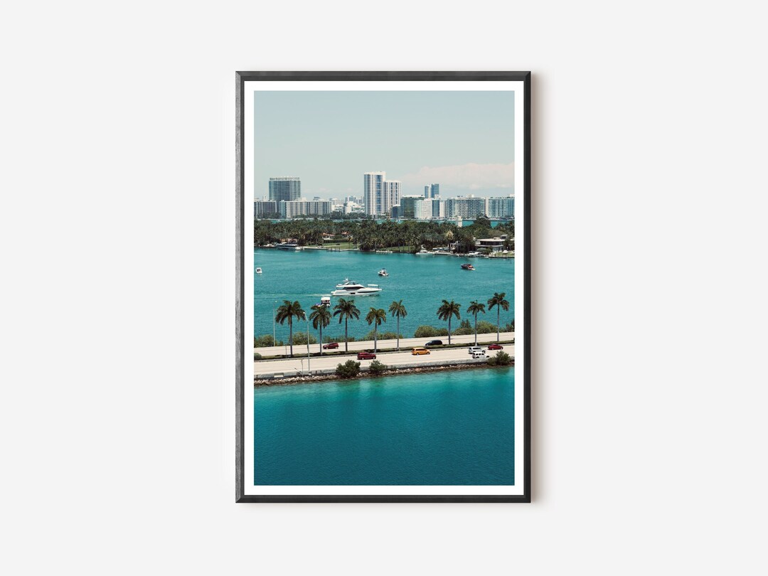 Miami Cityscape Print Miami Yacht Photography Miami Star Island Florida ...