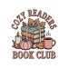 Cozy Readers Book Club PNG Digital Download, Fall Reading Clipart ...