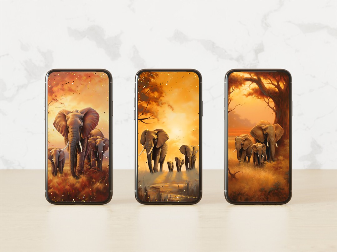 African Elephants - iPhone Wallpaper | iPhone Lock Screen | iPhone ...