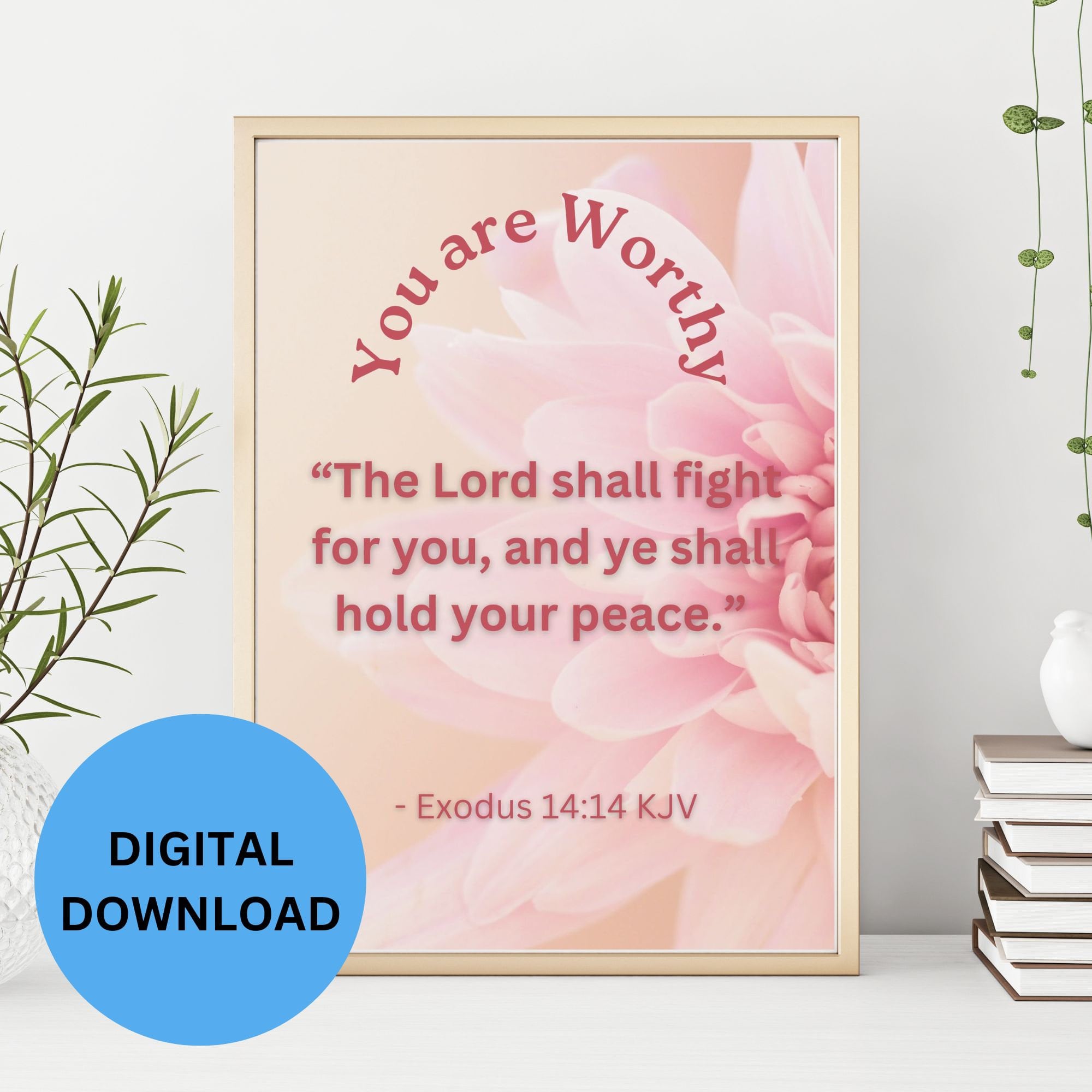 Exodus Wall Art, Bible Verse Poster for Christians, Scripture Art Print ...