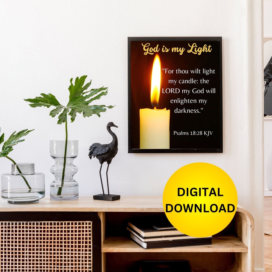 Psalms Wall Art, Bible Verse Poster for Christians, Scripture Art Print ...