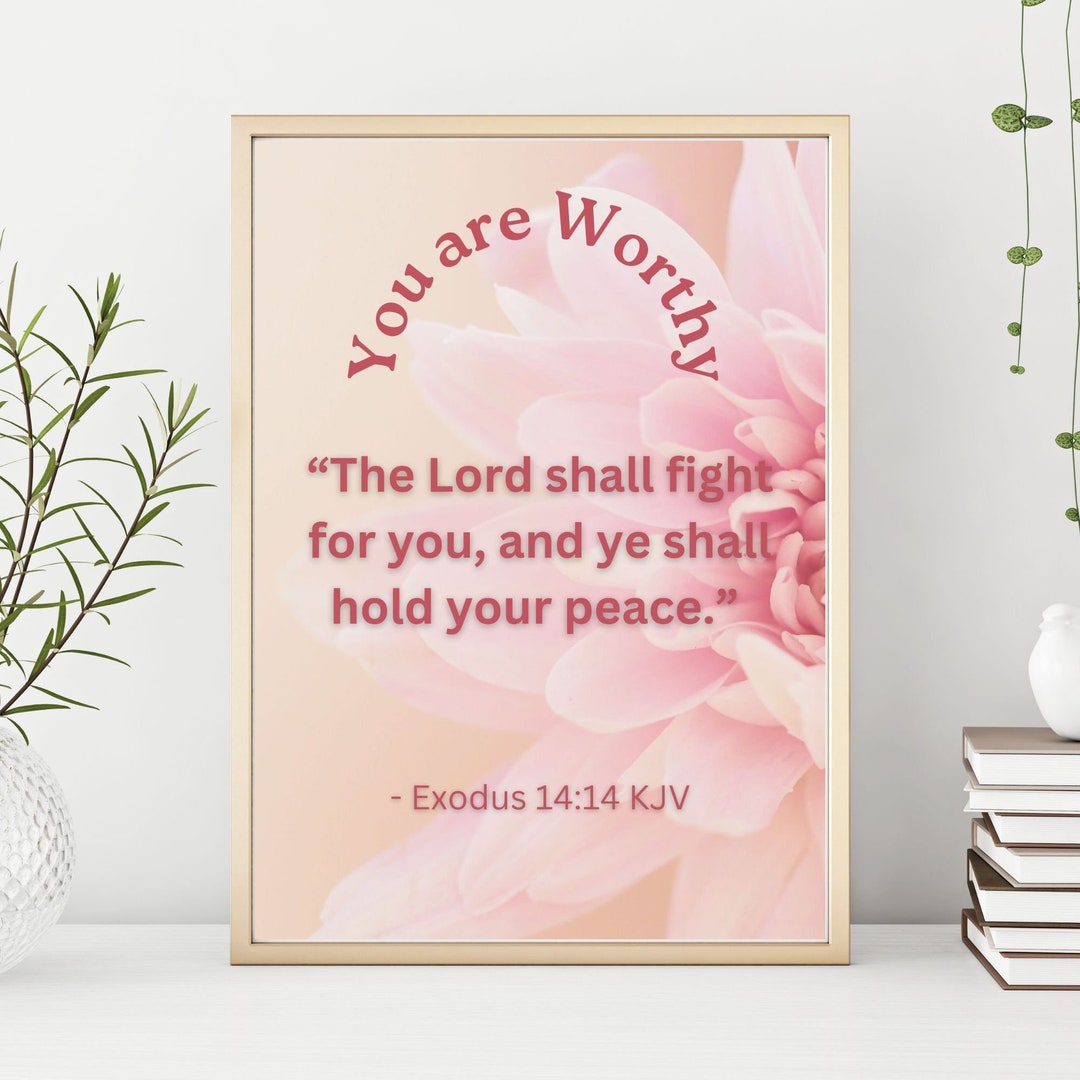 Exodus Wall Art, Bible Verse Poster for Christians, Scripture Art Print ...