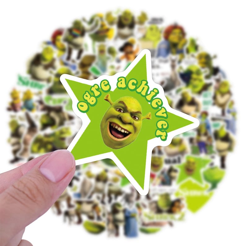50x Shrek Stickers Cartoon Monster Shrek Graffiti Sticker DIY - Etsy