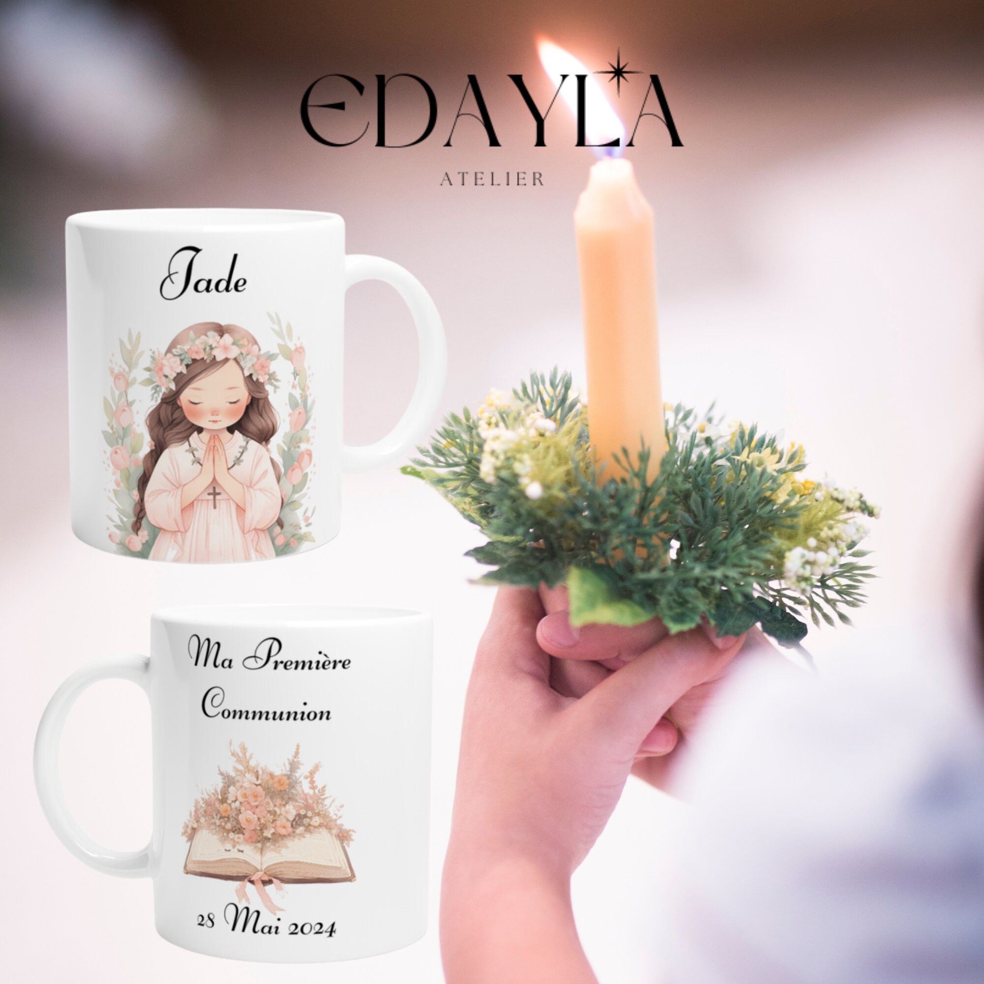First Communion Gift/first Communion Cup/first Communion Mug/girl ...