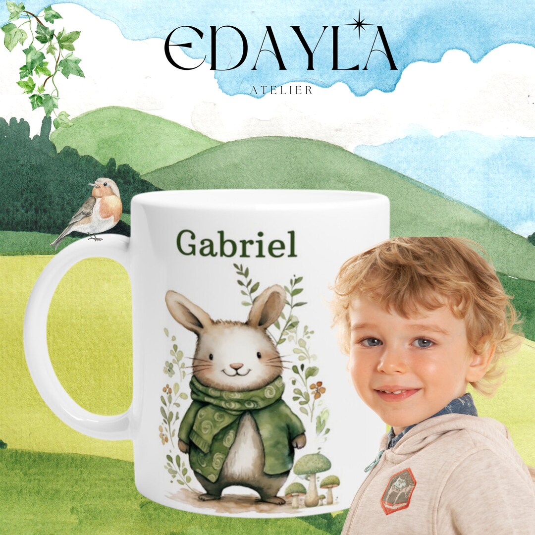 Personalized Ceramic Mug, Peter Rabbit, Personalized Child Cup, Child ...