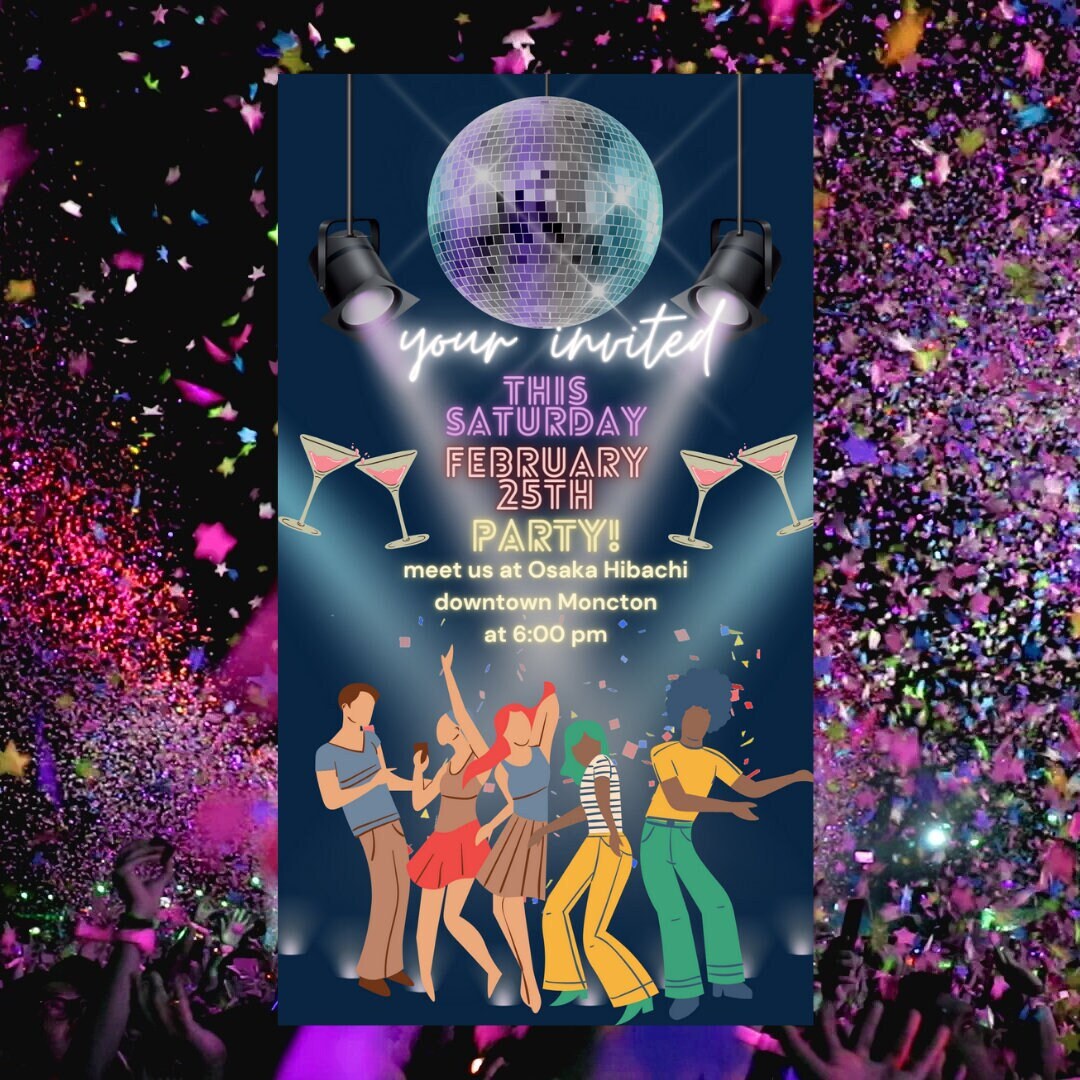 Digital Party Invitationmeet Us Downtown Party Evite Night Club ...