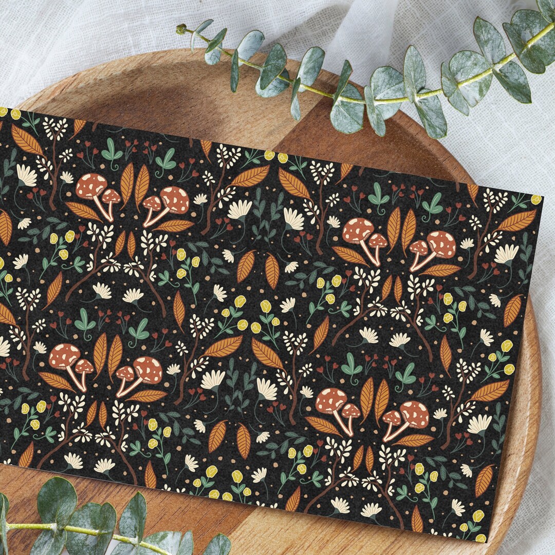 Dark Cottagecore Mushroom Clay Image Transfer, Spring Floral Water ...