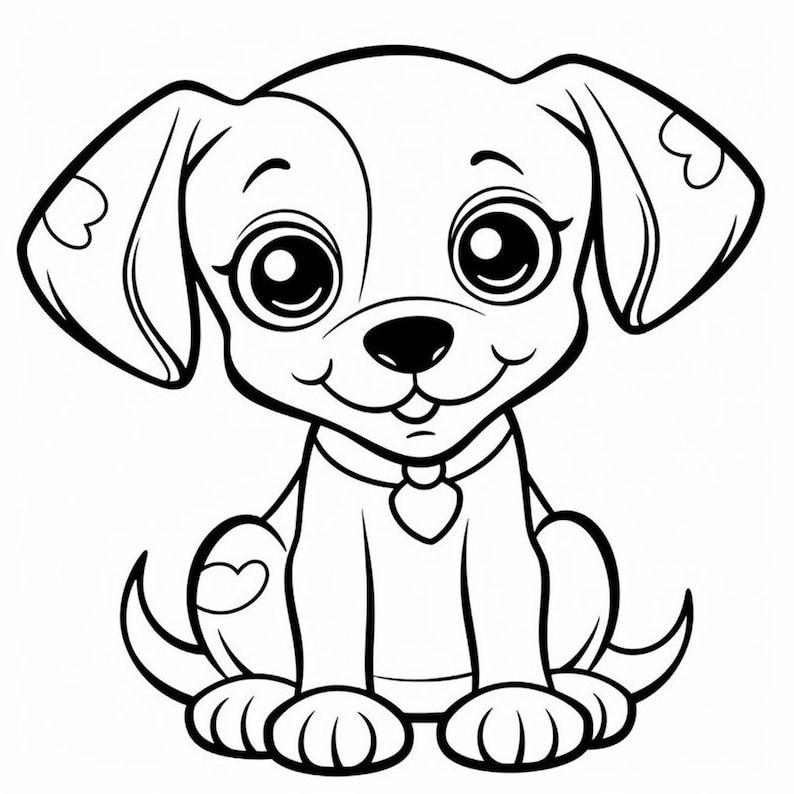 Printable Dog Coloring Pages for Kids and Adults - Etsy
