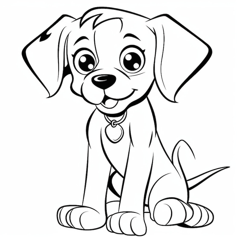 Printable Dog Coloring Pages for Kids and Adults - Etsy
