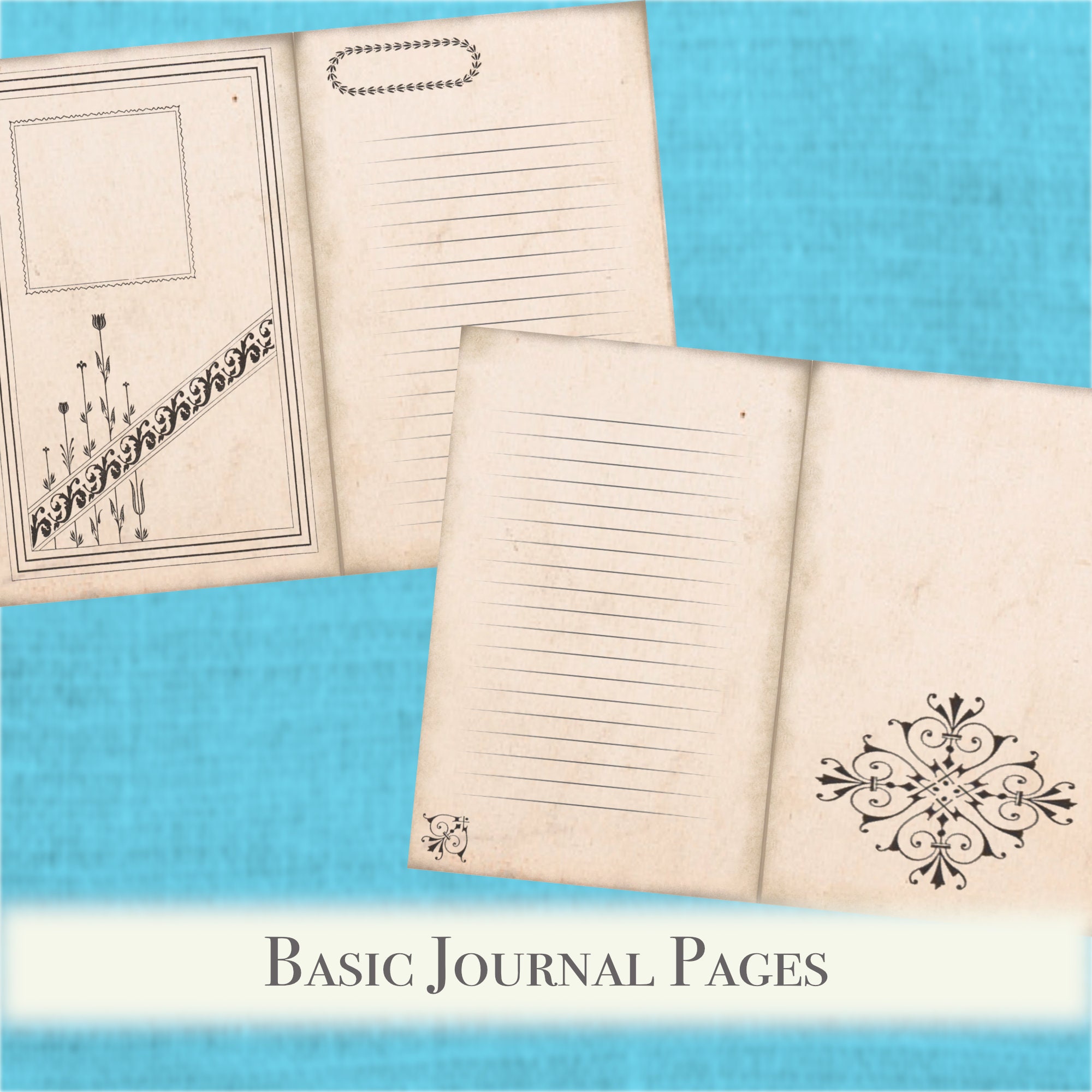 Printable Blank Journal Pages Basic Junk Journal Papers Digital ...