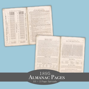 Printable Almanac Pages for Junk Journal - Junk Journal Book Pages ...