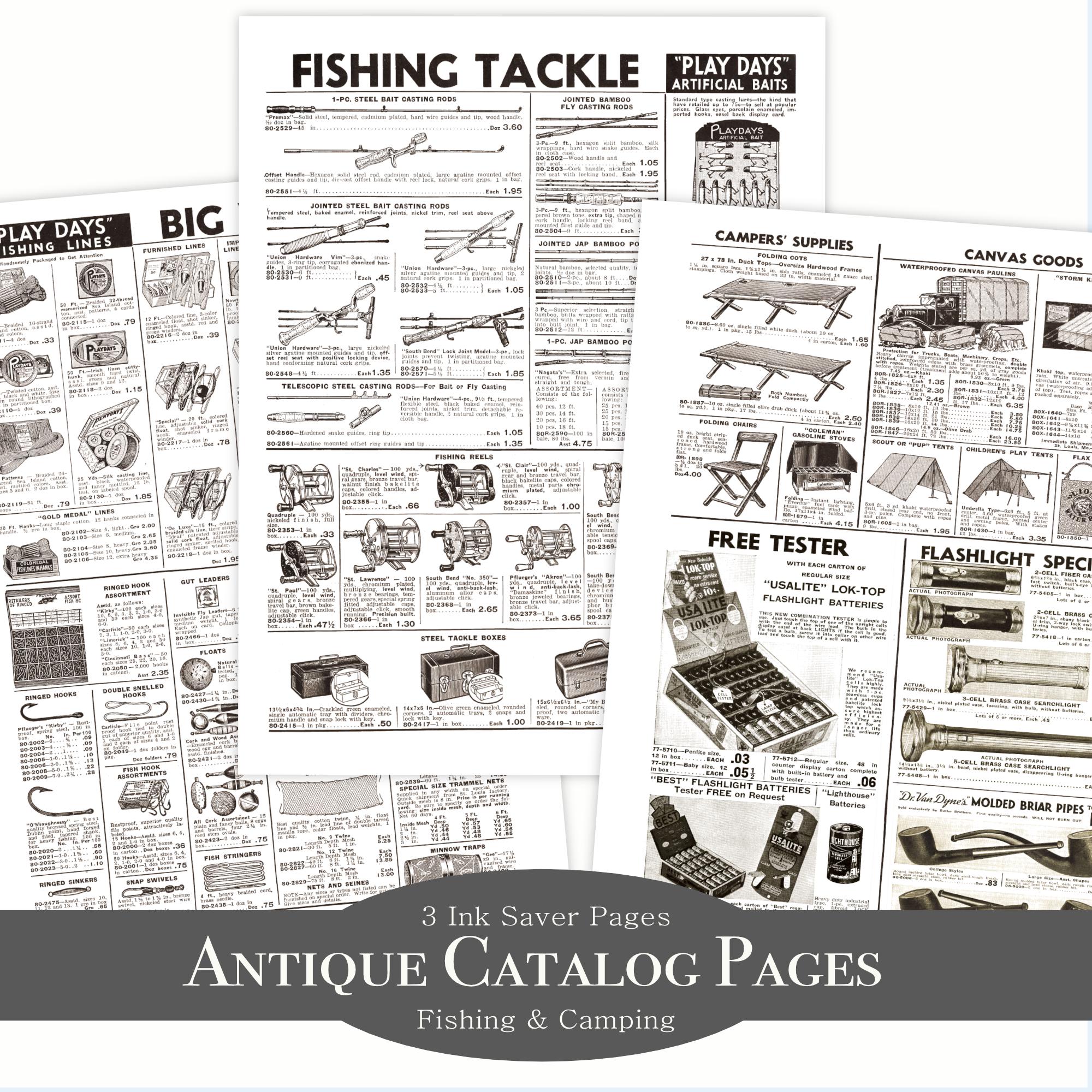 Printable Antique Fishing & Camping Catalog Pages (PDF Download) - Etsy