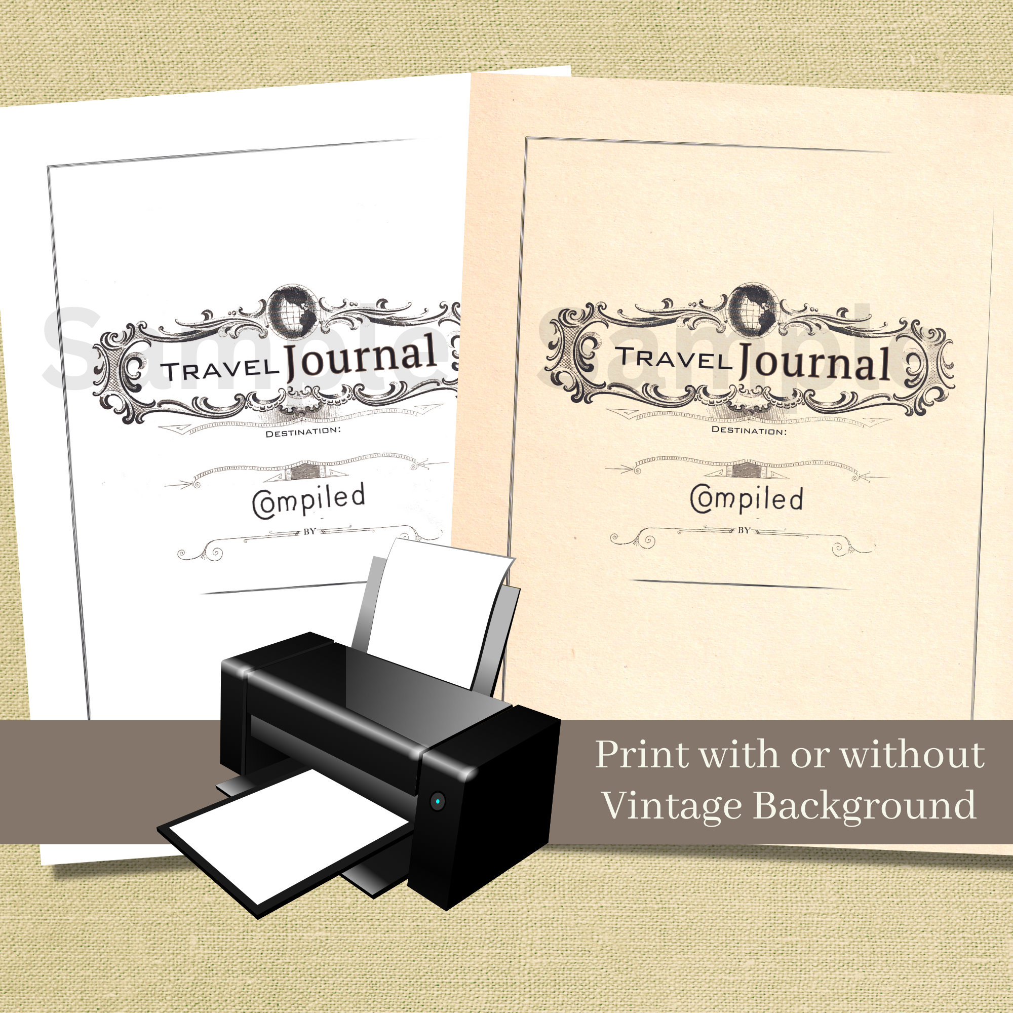 Digital Travel Diary - Printable Vacation Journal - Holiday Notebook ...