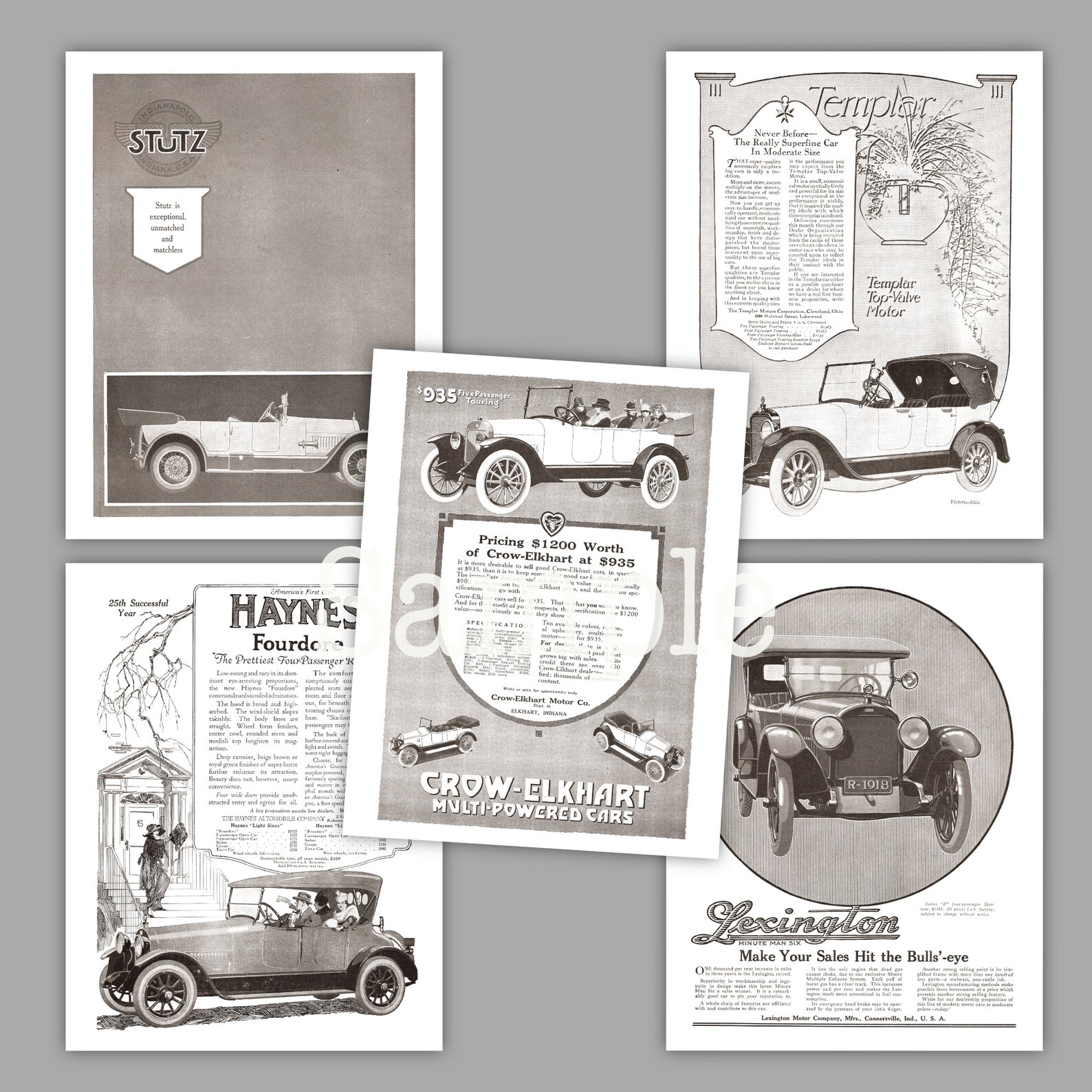 Digital Vintage Print Ads for Antique Autos From 1918 - Car ...