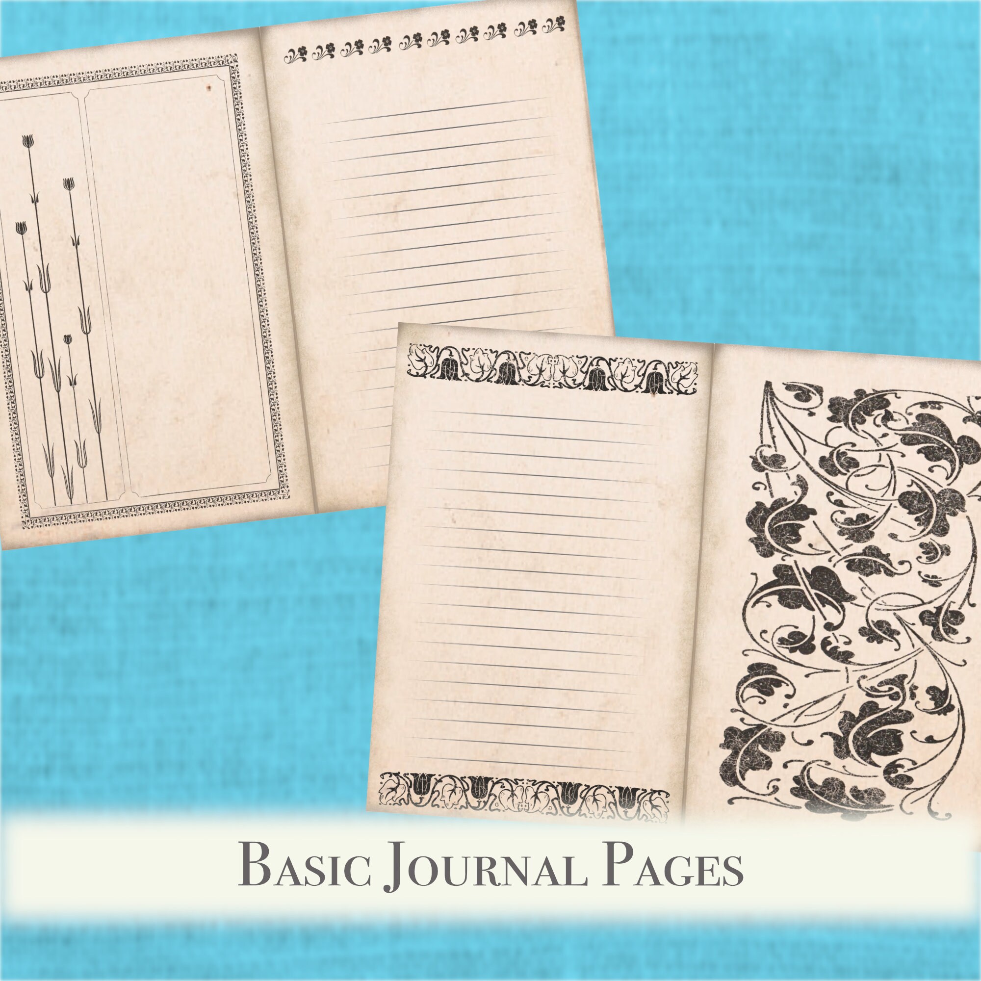 Printable Blank Journal Pages Basic Junk Journal Papers Digital ...