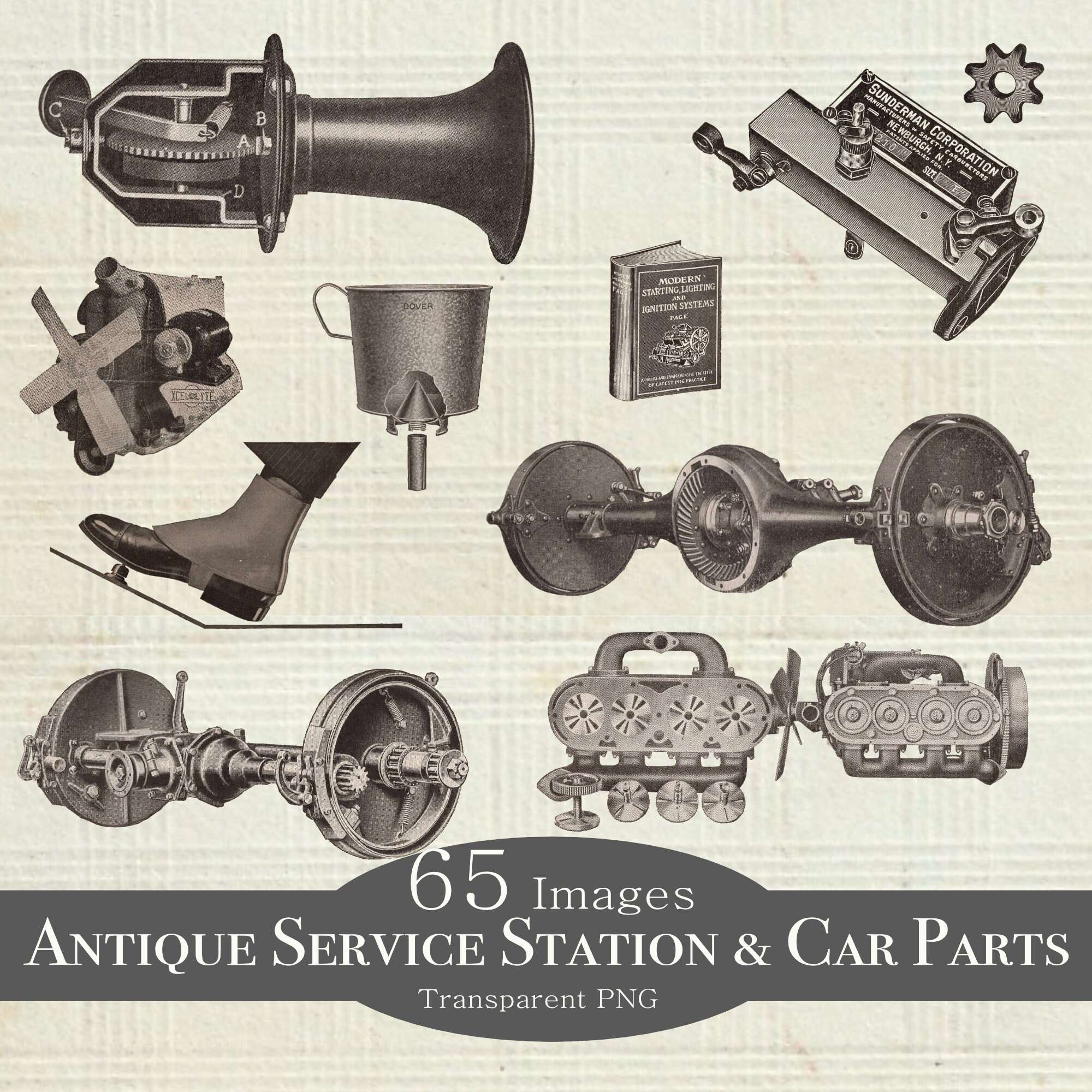 Antique Clipart Auto Parts, Service Station, Race Cars, Mechanic, Auto ...