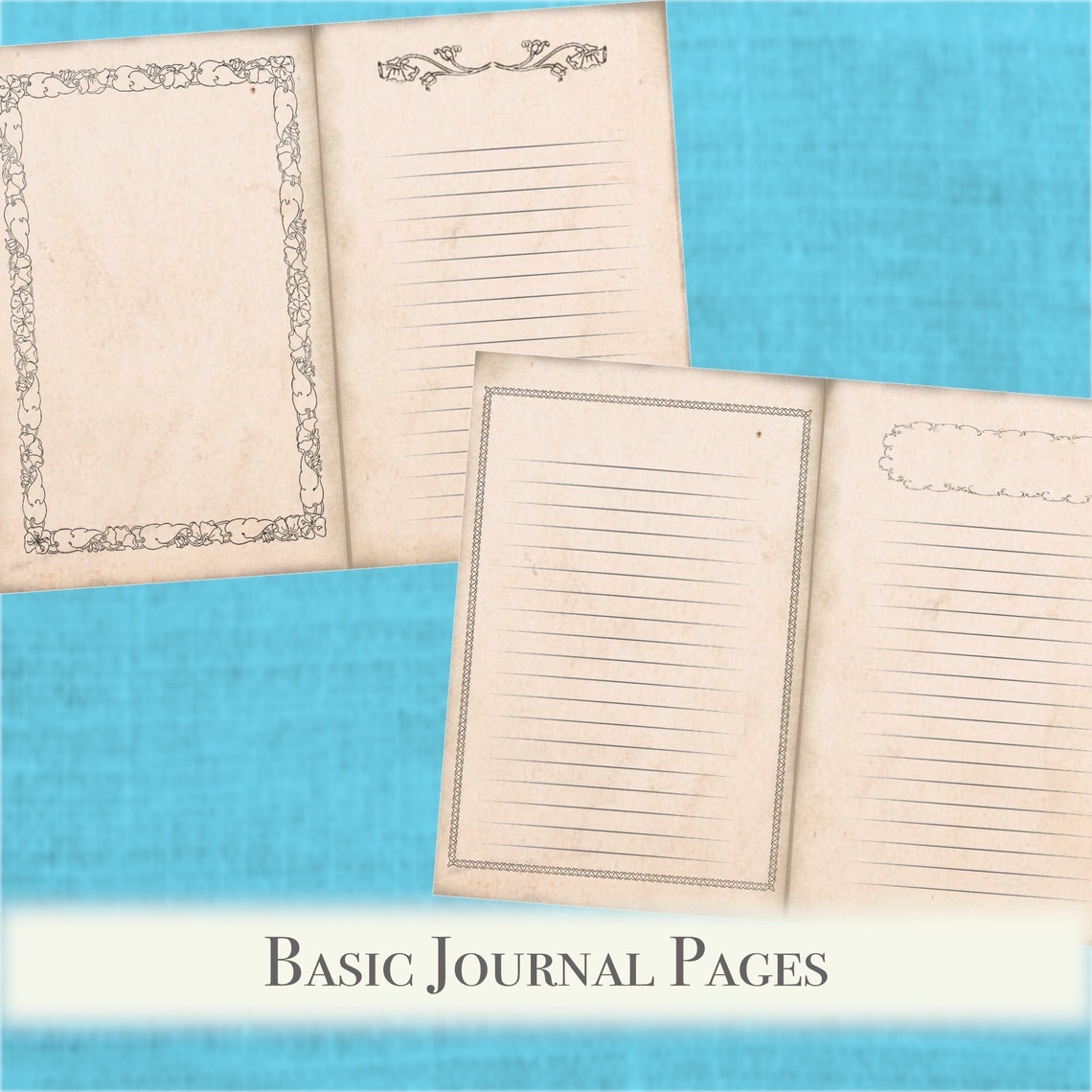 Printable Blank Journal Pages Basic Junk Journal Papers Digital ...