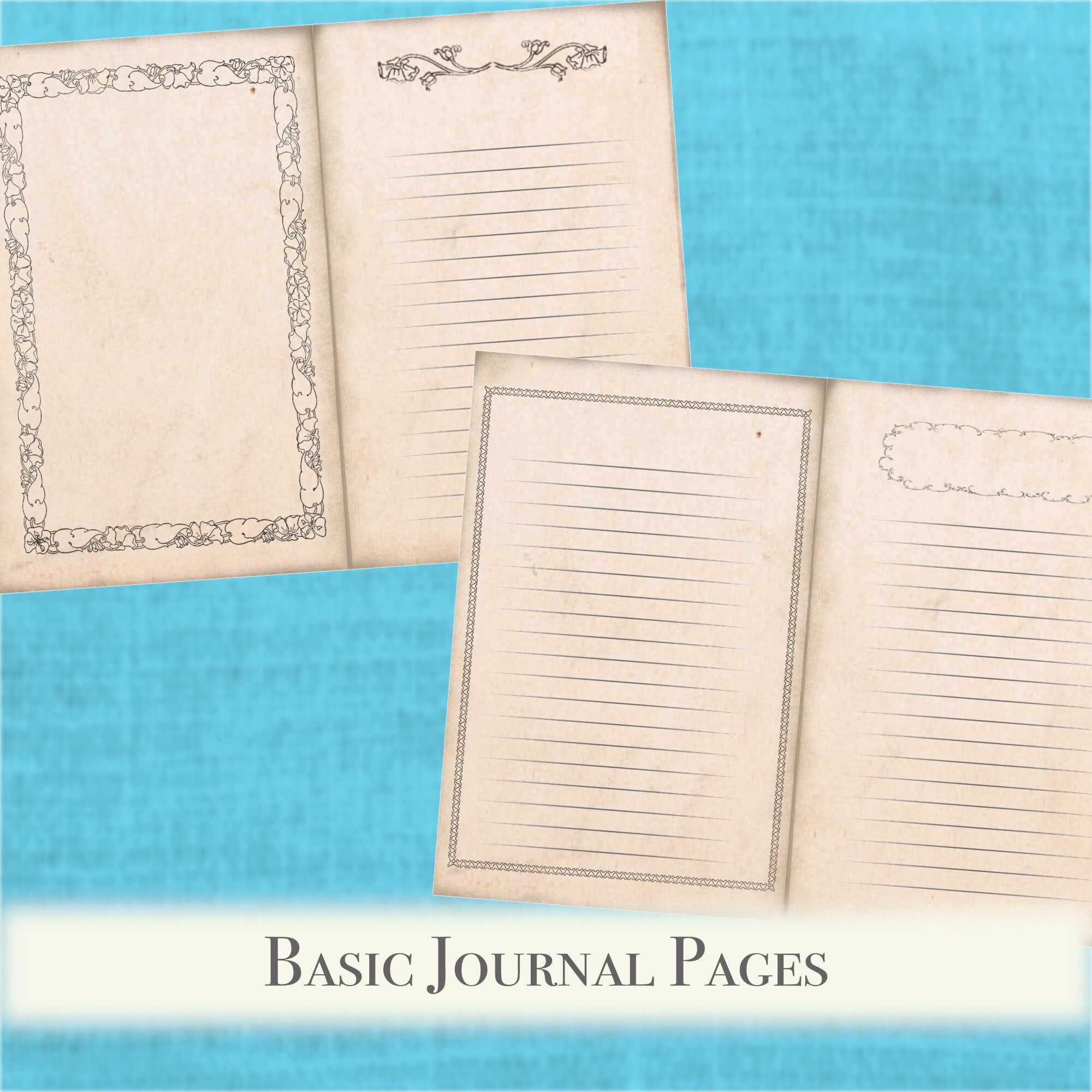 Printable Blank Journal Pages Basic Junk Journal Papers Digital ...