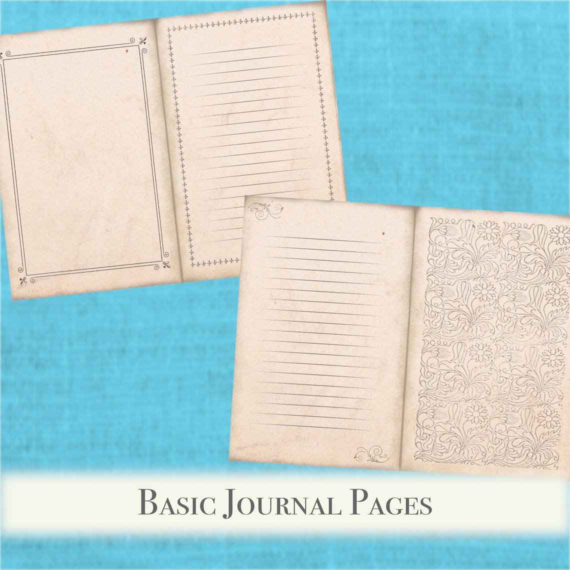 Printable Blank Journal Pages Basic Junk Journal Papers Digital ...