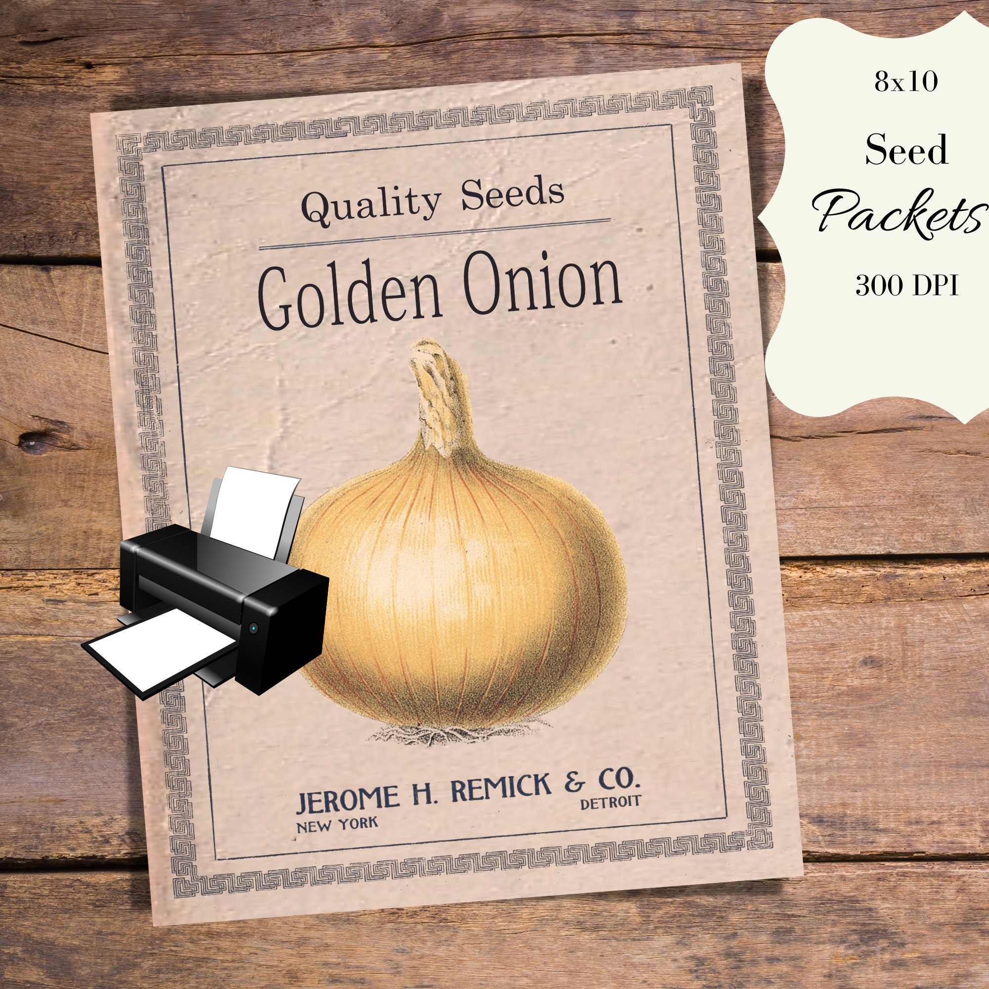 Vintage Vegetable Seed Packet Prints: Farmhouse Garden Ephemera ...