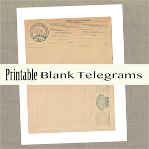 Vintage 1800s Telegram Template: Printable Antique Ephemera (digital ...