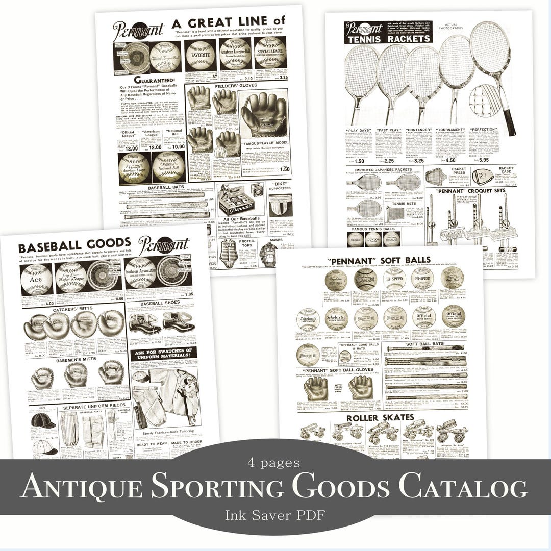 Printable Antique Sporting Goods Catalog Pages (PDF) - Etsy