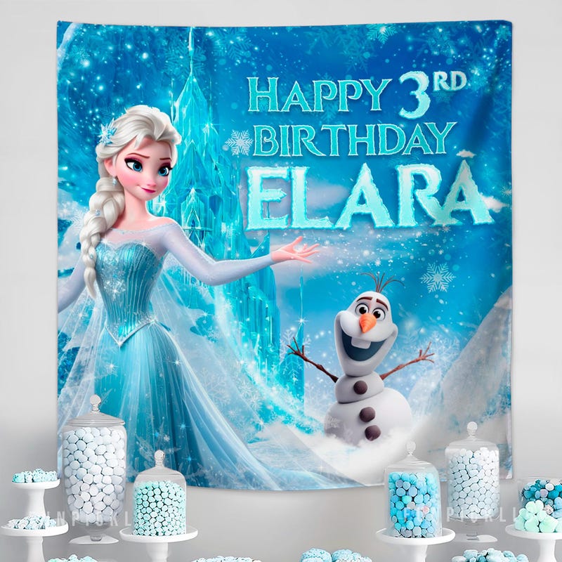 Frozen Backdrop - Etsy