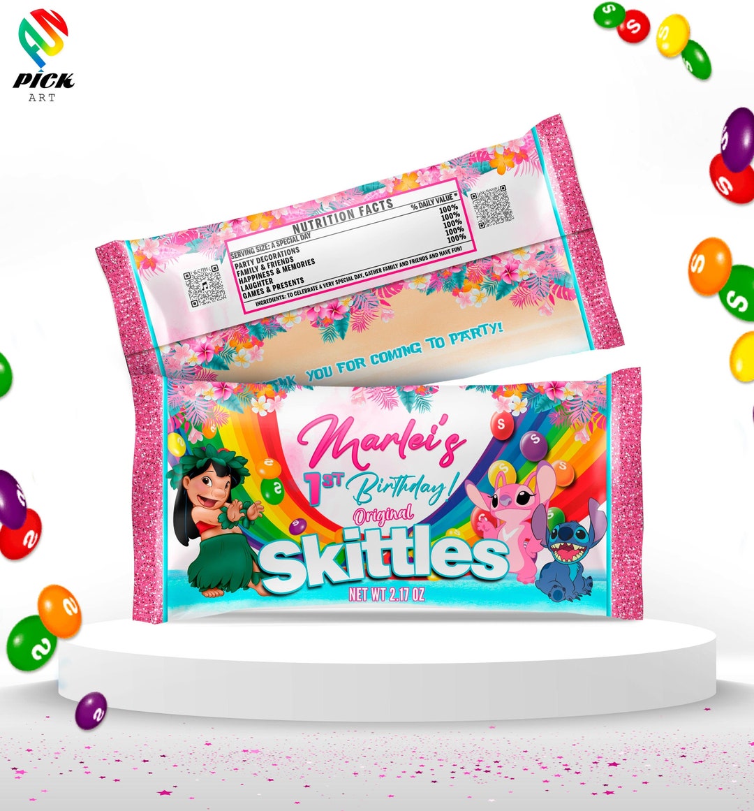 Editable Skittles Wrapper Editable Candy Drops Bag Editable Snack Bag ...