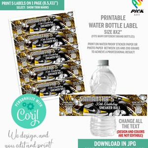 Editable Water Bottle Label, Editable Drink Label, Editable Juice Label ...