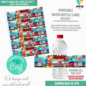 Editable Water Bottle Labels, Editable Drink Labels, Editable Juice ...