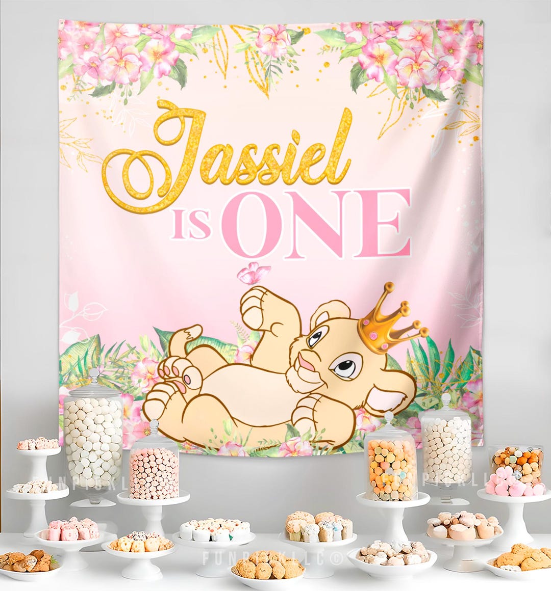 Nala Birthday Banner | Lion King Sign | Baby Lion Backdrop | Simba ...