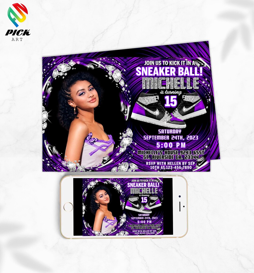 Editable Printable Invitation, Editable Phone Invitation, Birthday ...