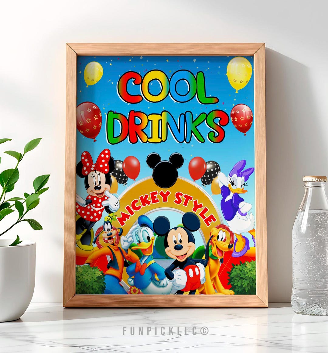 Drinks Sign for DIY, Kids Birthday Sign, 1st Birthday Theme, Kids ...
