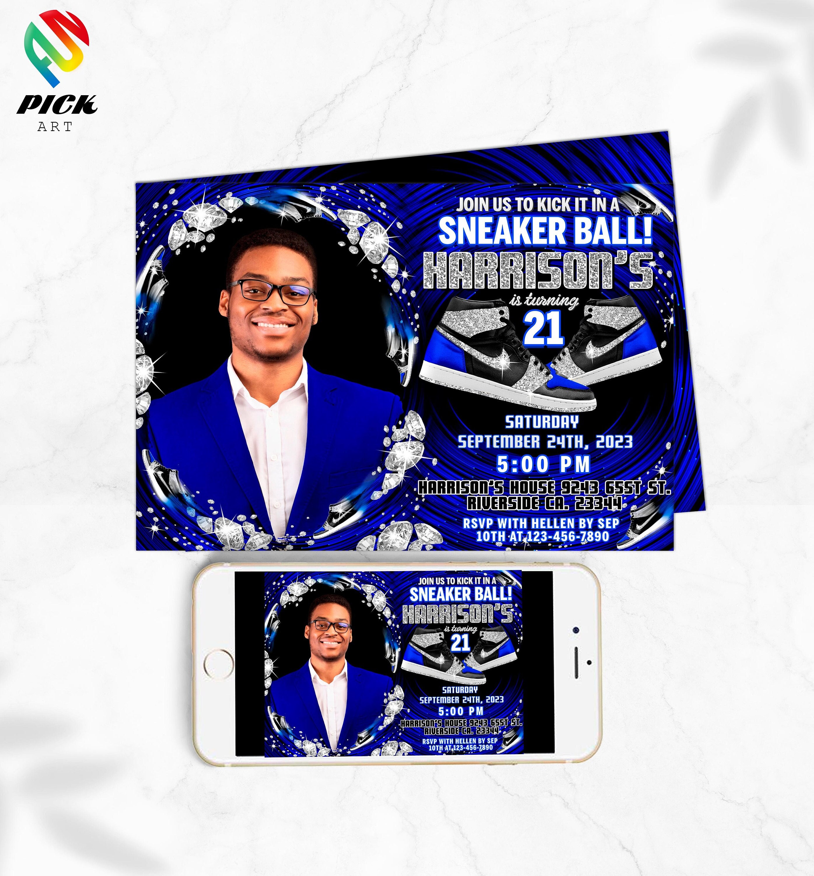 Editable Printable Invitation, Editable Phone Invitation, Birthday ...